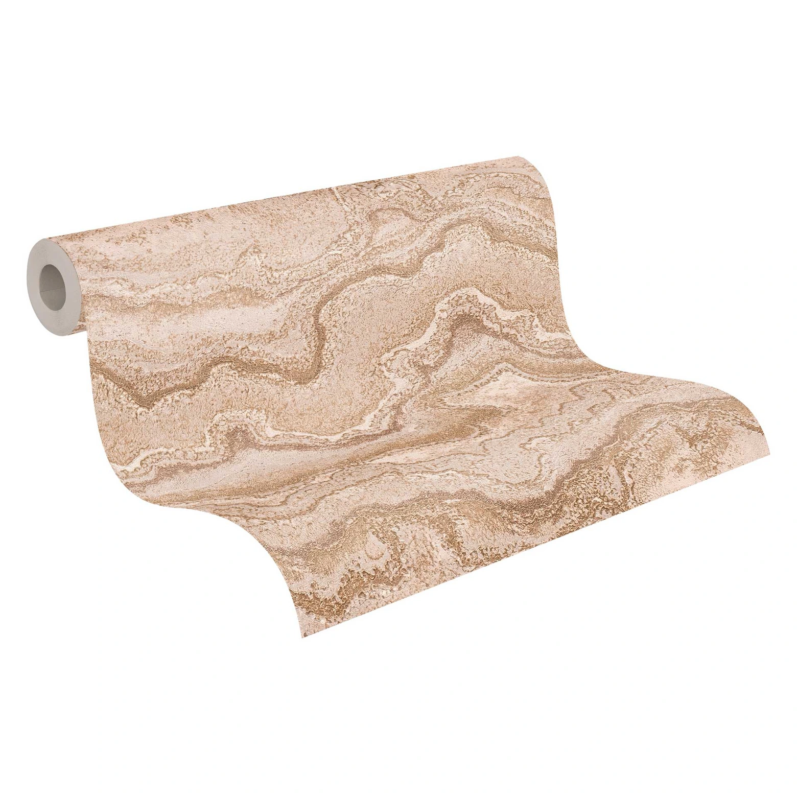 Vliestapete Marmor-Optik Beige Sand Gold - Wanddesign mit natürlicher ...