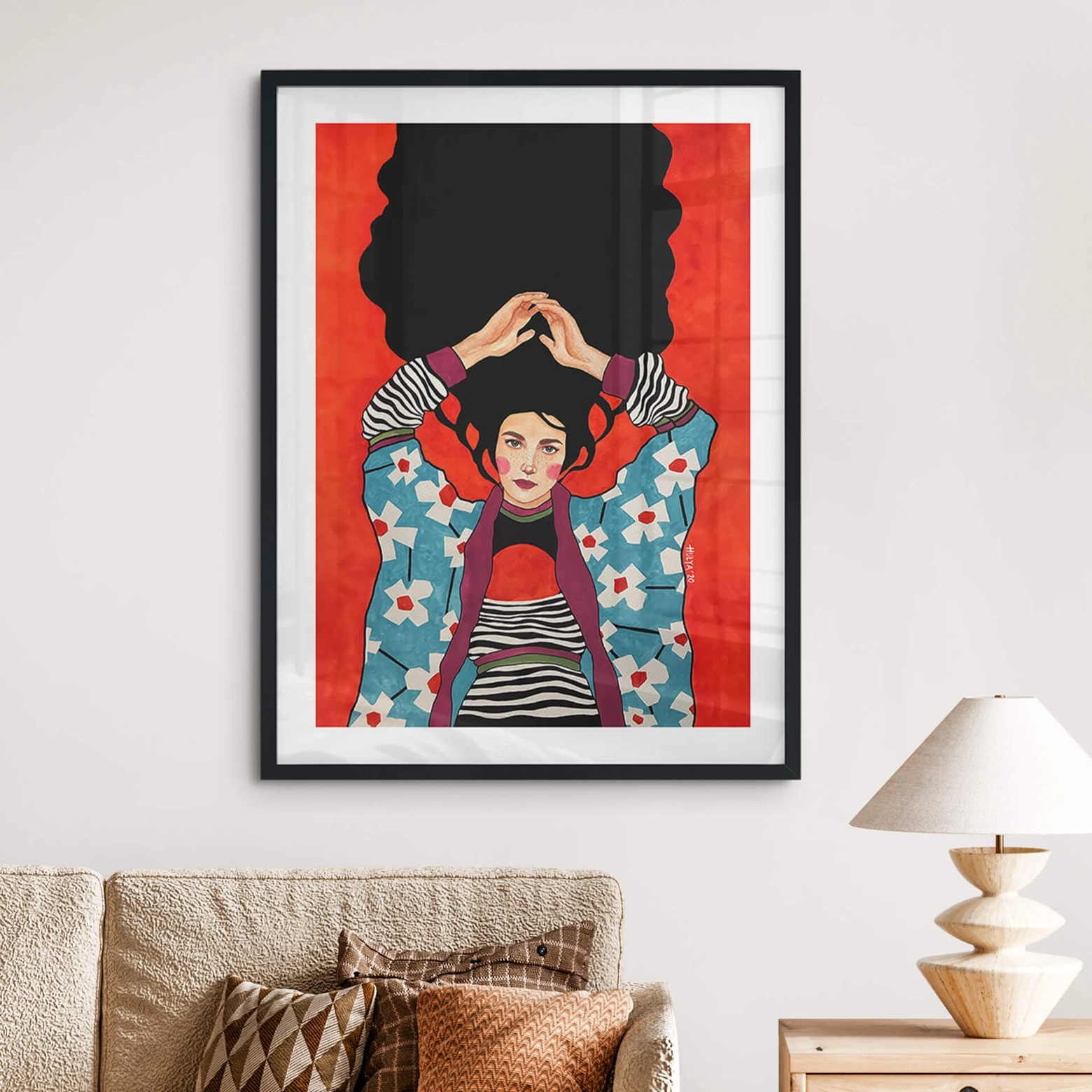 Poster Frau mit ruhiger Seele - Hülya | wall-art.de