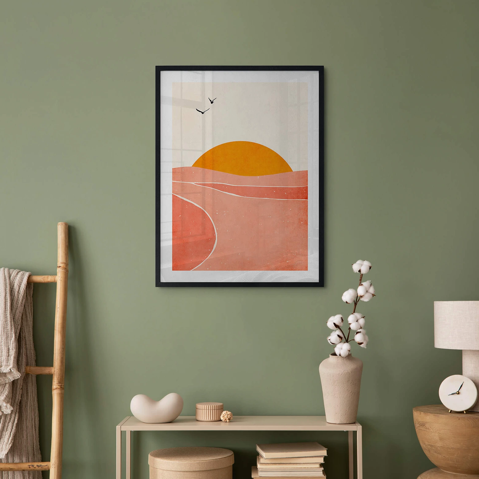 Poster Landschaft - Sonnenaufgang auf dem Land - Kubistika | wall-art.de
