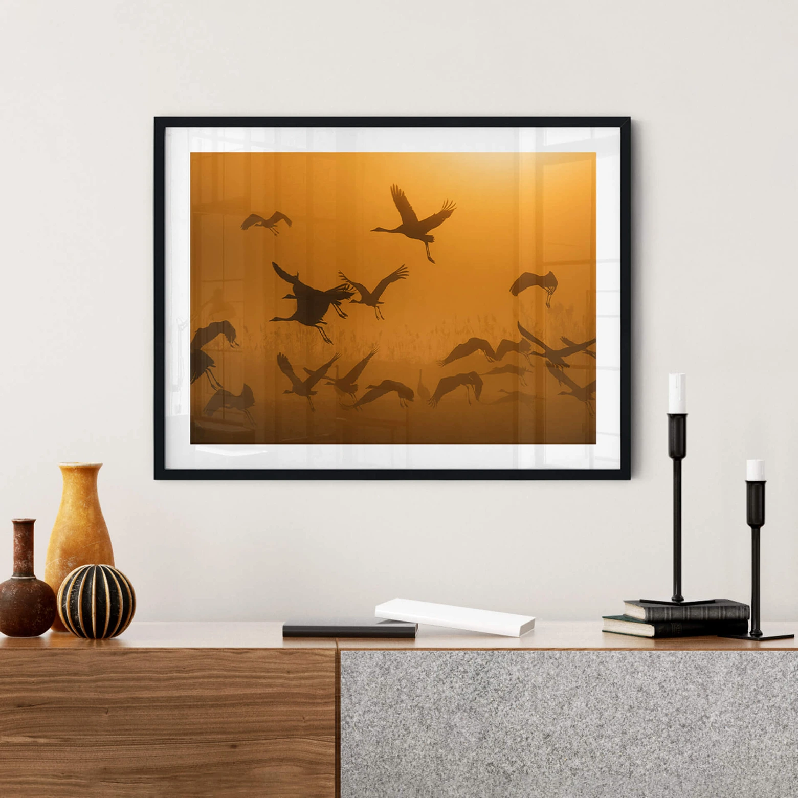 Poster Rosenblatt - Nuée d'oiseaux à l'aube | wall-art.fr
