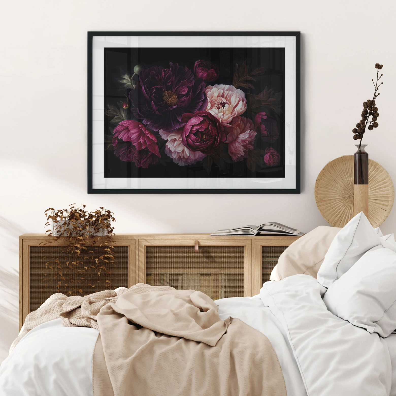 Poster Boeket bloemen met pioenen - UN Designs | wall-art.nl