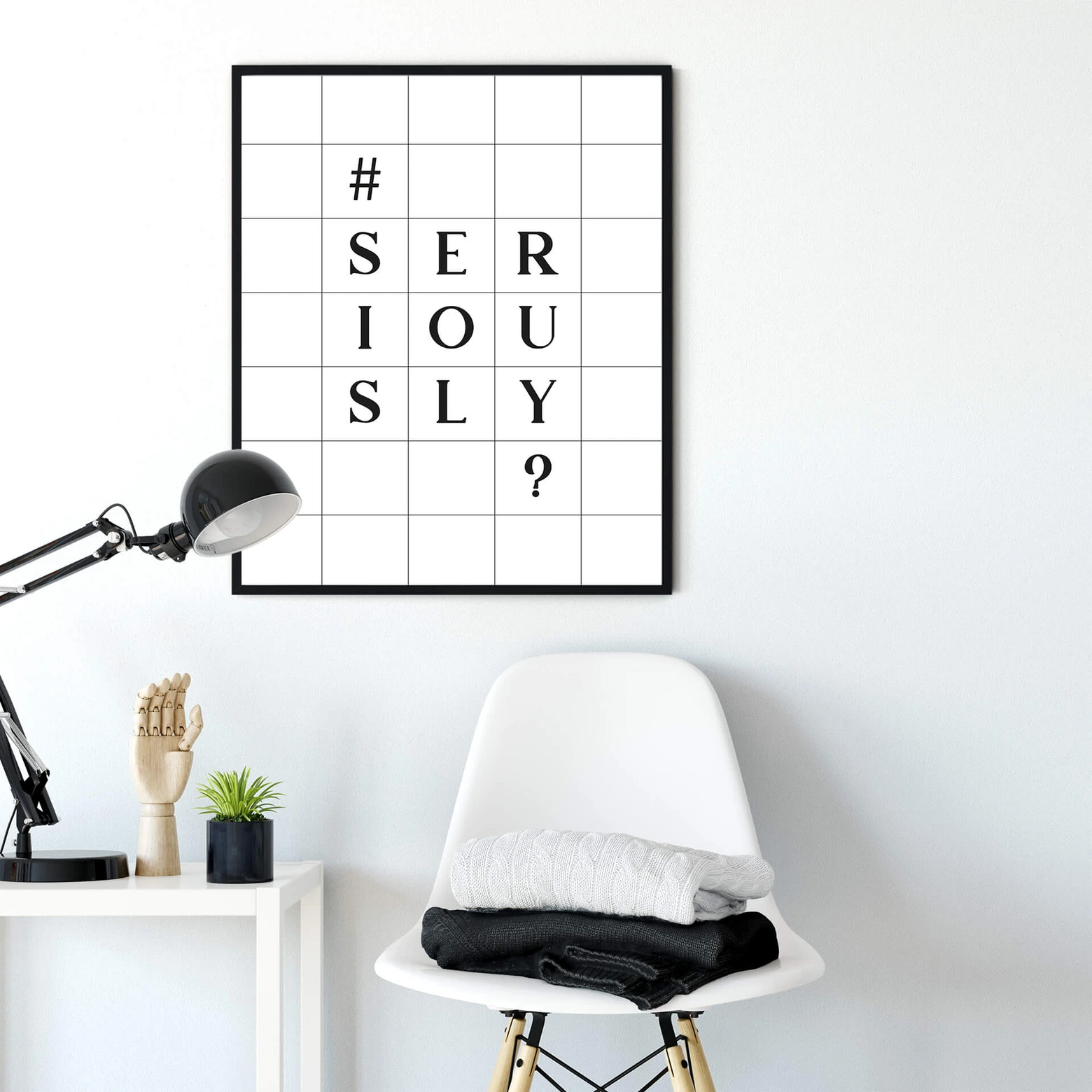 Poster mit Raster - Seriously | wall-art.de