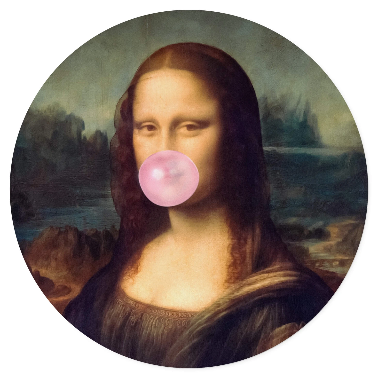 Wall sticker Taudalpoi - Mona Lisa avec chewing-gum | wall-art.com