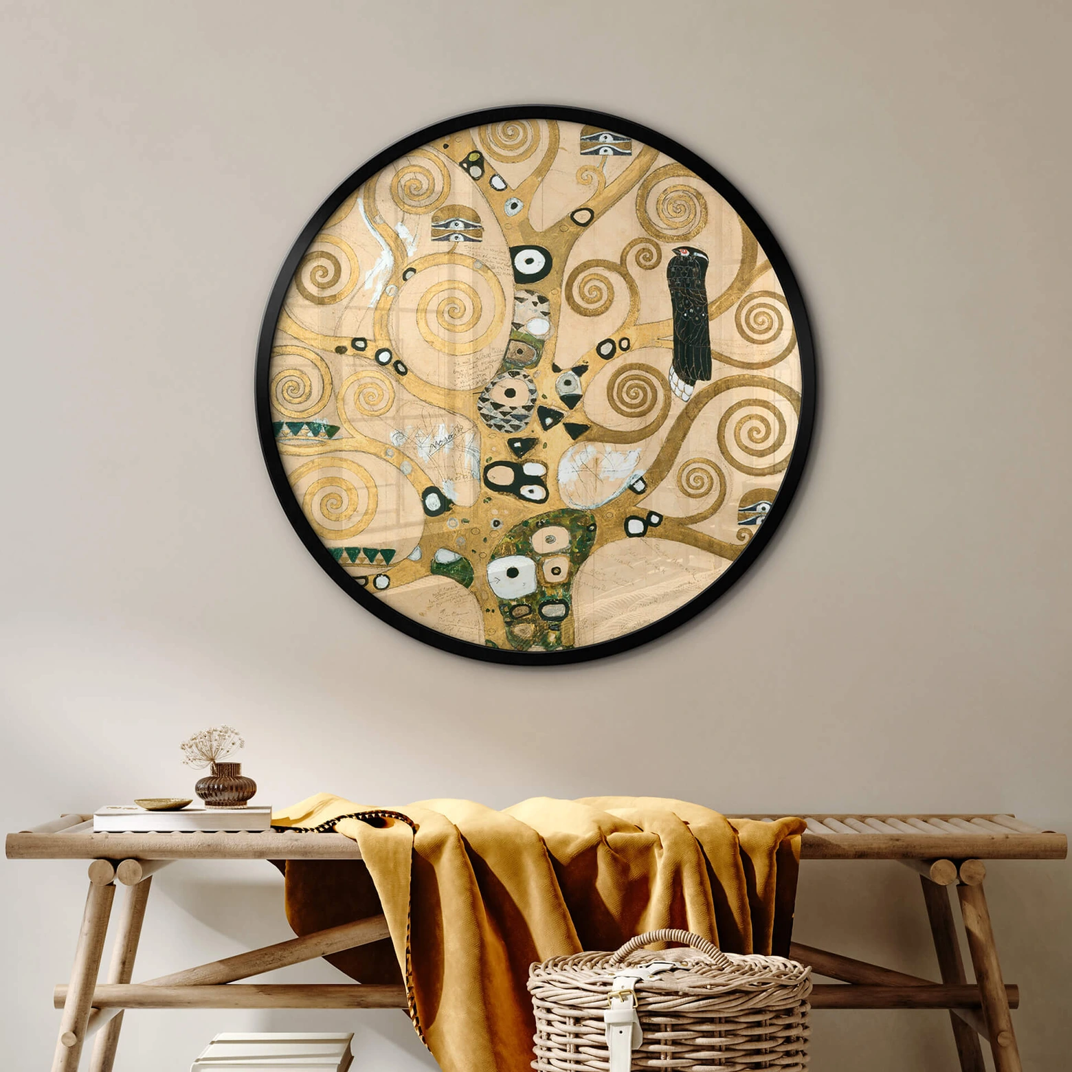 Poster Klimt - Der Lebensbaum - Rund | wall-art.de