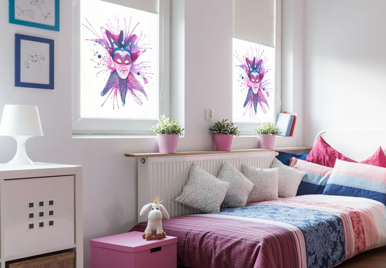 Sichtschutzfolie Buttafly - Mardi Gras Mask | wall-art.de