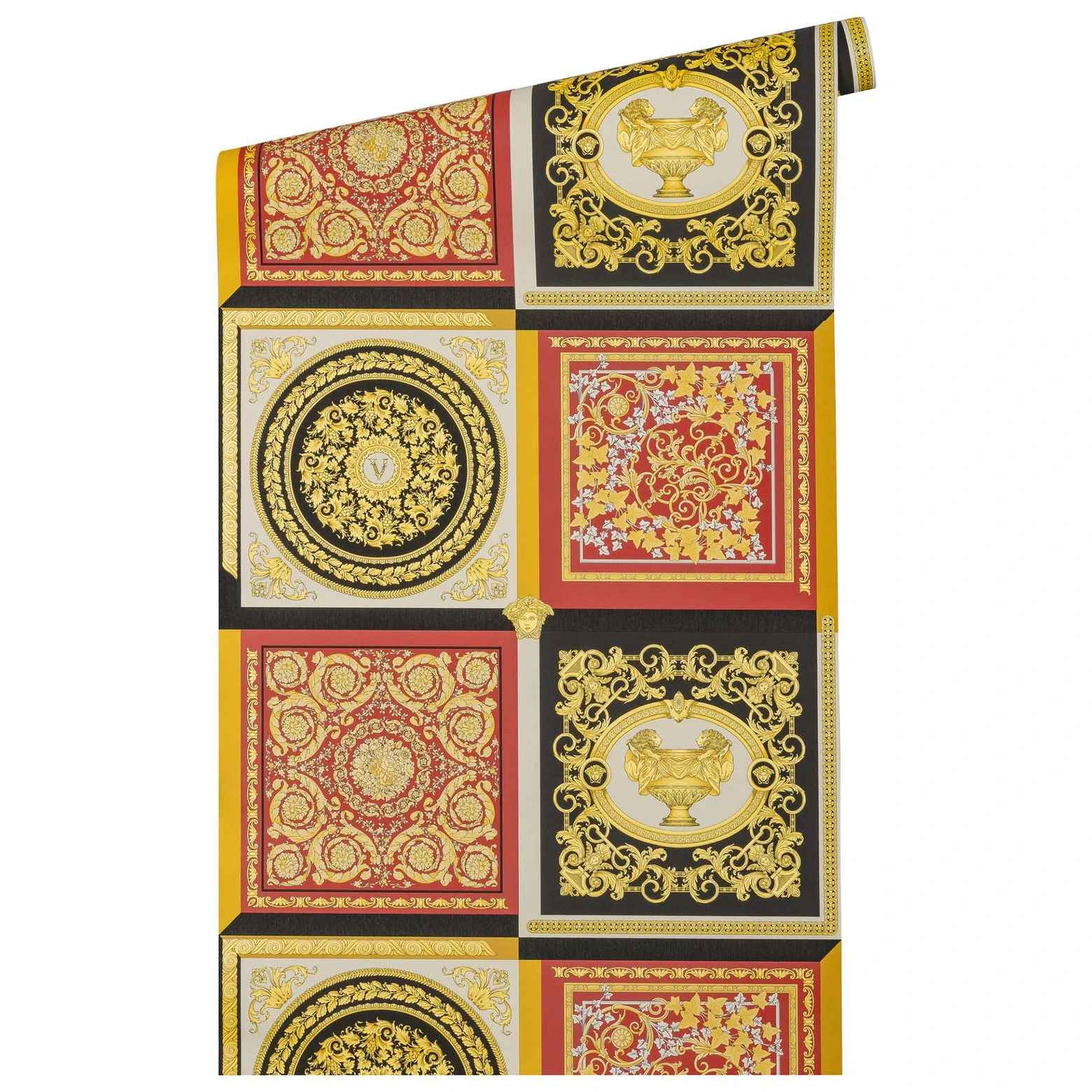 Versace Home Luxe Behang Rood Goud Zwart | wall-art.nl