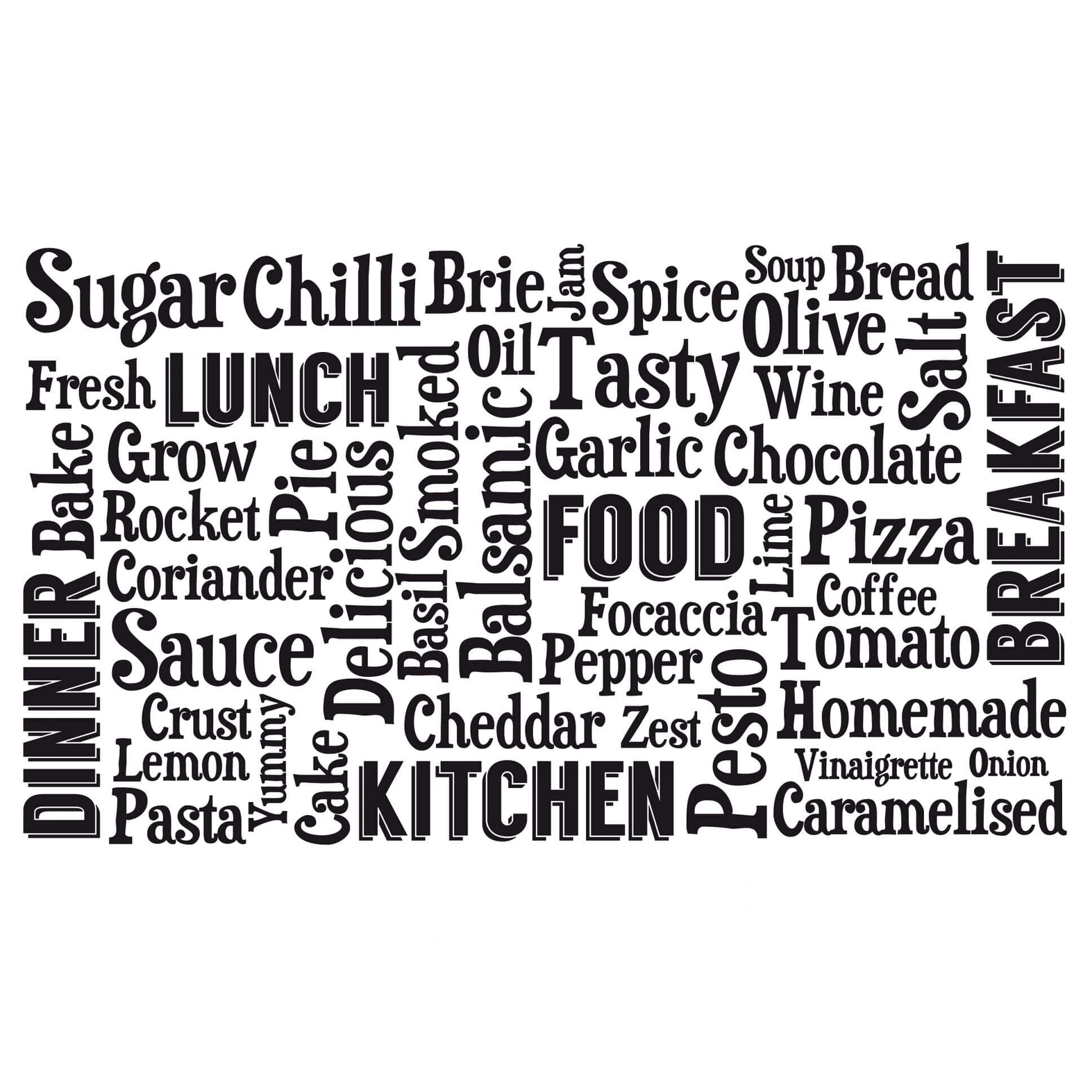 Wandtattoo - Kitchen Word Cloud | wall-art.de