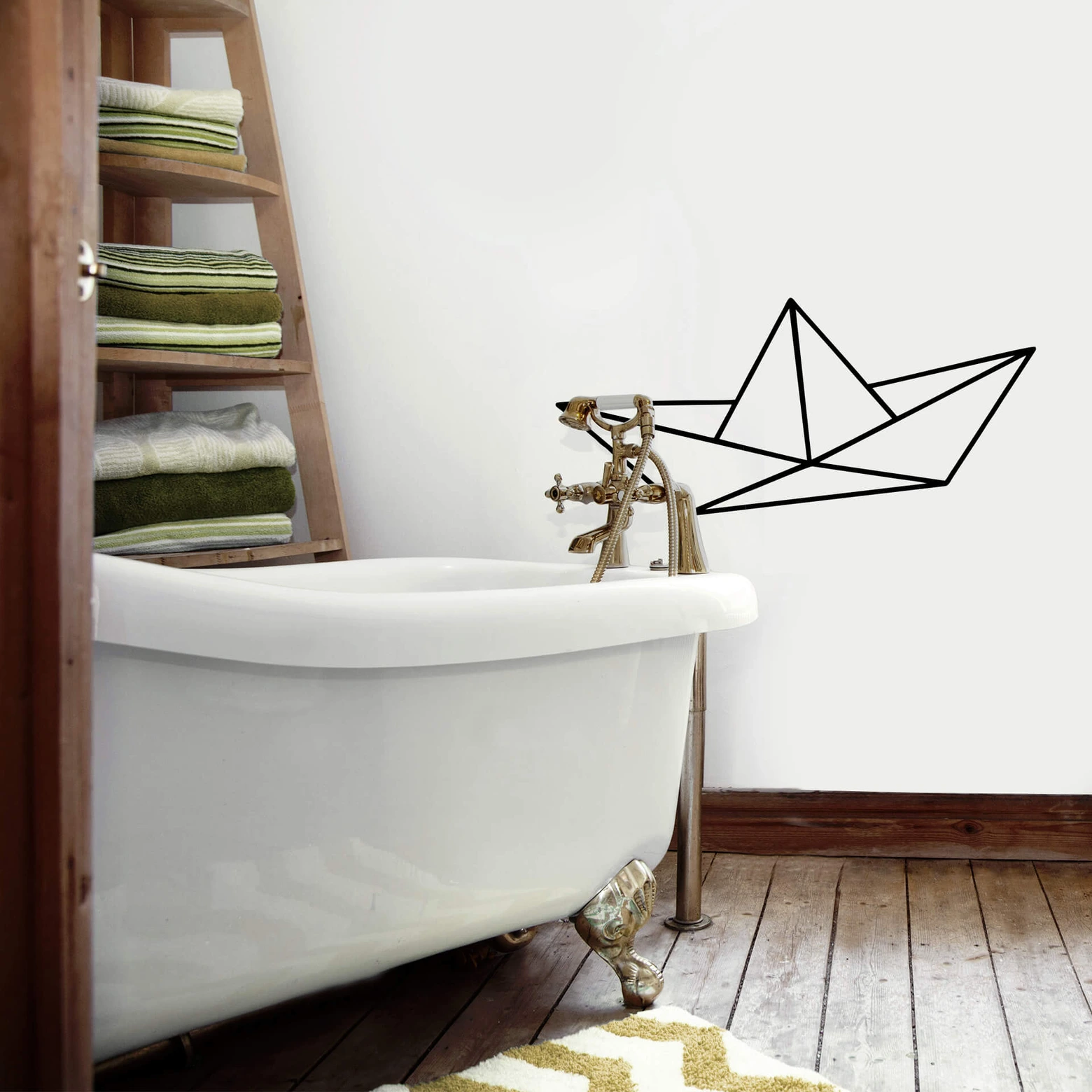 Wandtattoo Papierboot | wall-art.de