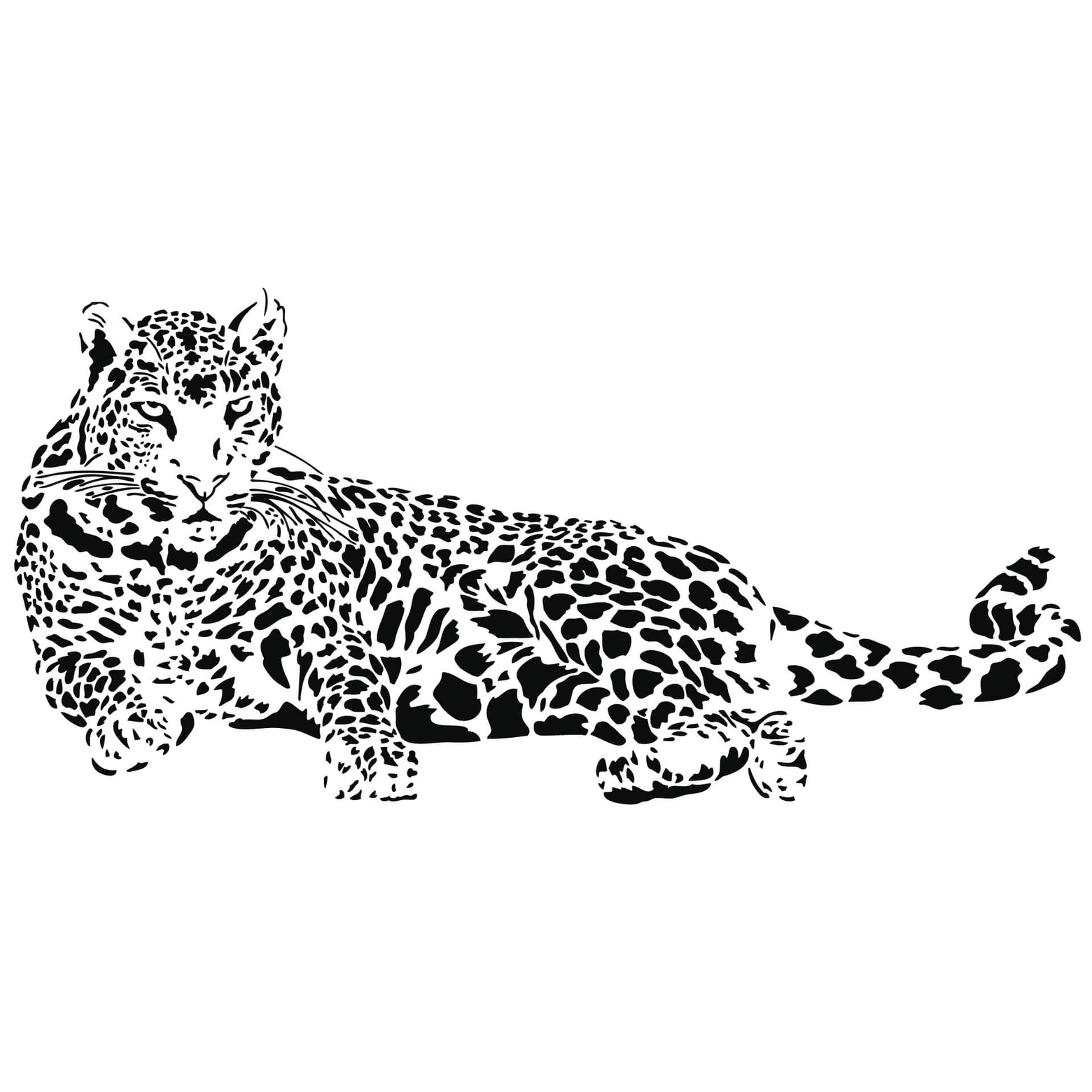 Wandtattoo Leopard liegend - mit dem eleganten Leoparden schafft man ...