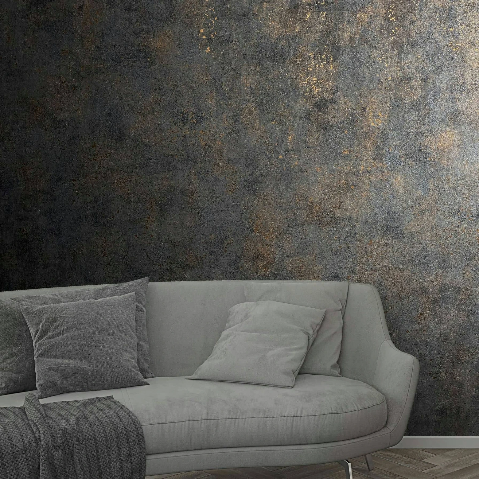 vliesbehang zwart plains voor woonkamer slaapkamer behang marburg ...