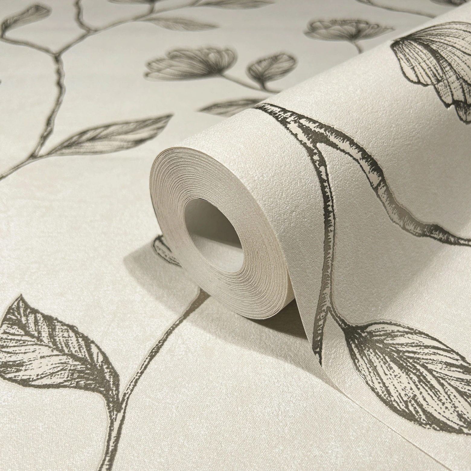 vliesbehang wit gebloemd voor woonkamer slaapkamer keuken marburg ...