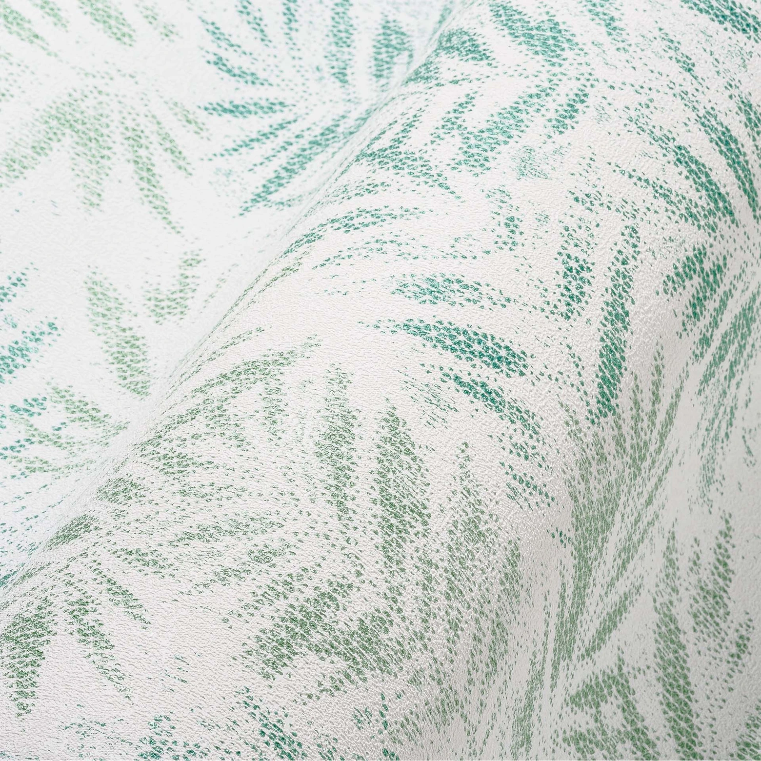 behang bladeren wit, groen - modern vliesbehang palmbladeren patroon ...