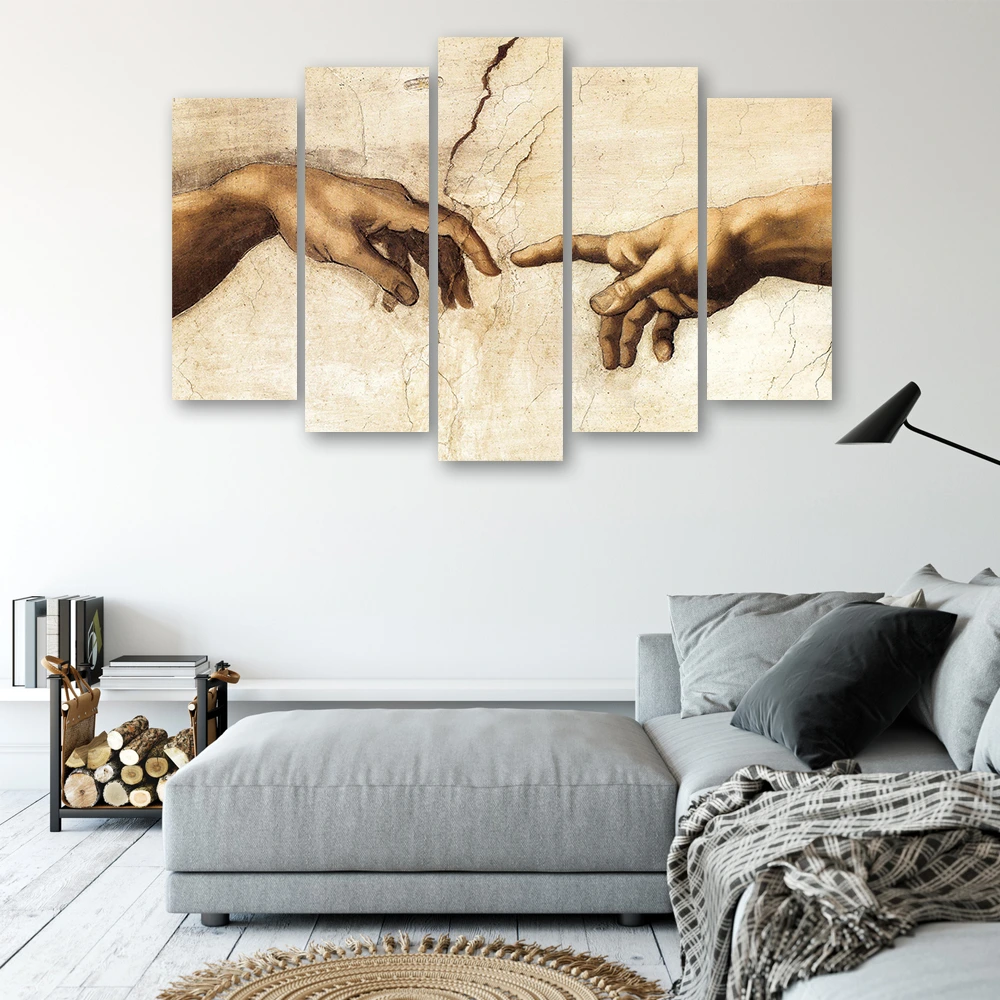 Wandbild 5-teilig, Erschaffung von Adam | wall-art.de
