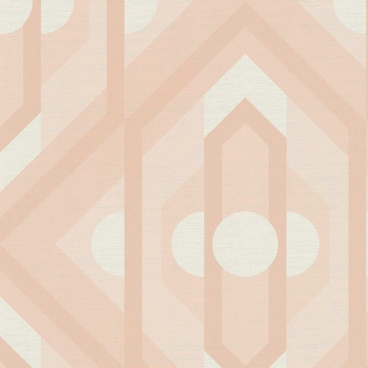 vliesbehang retro stijl beige crème - abstract patroon behang - vintage ...