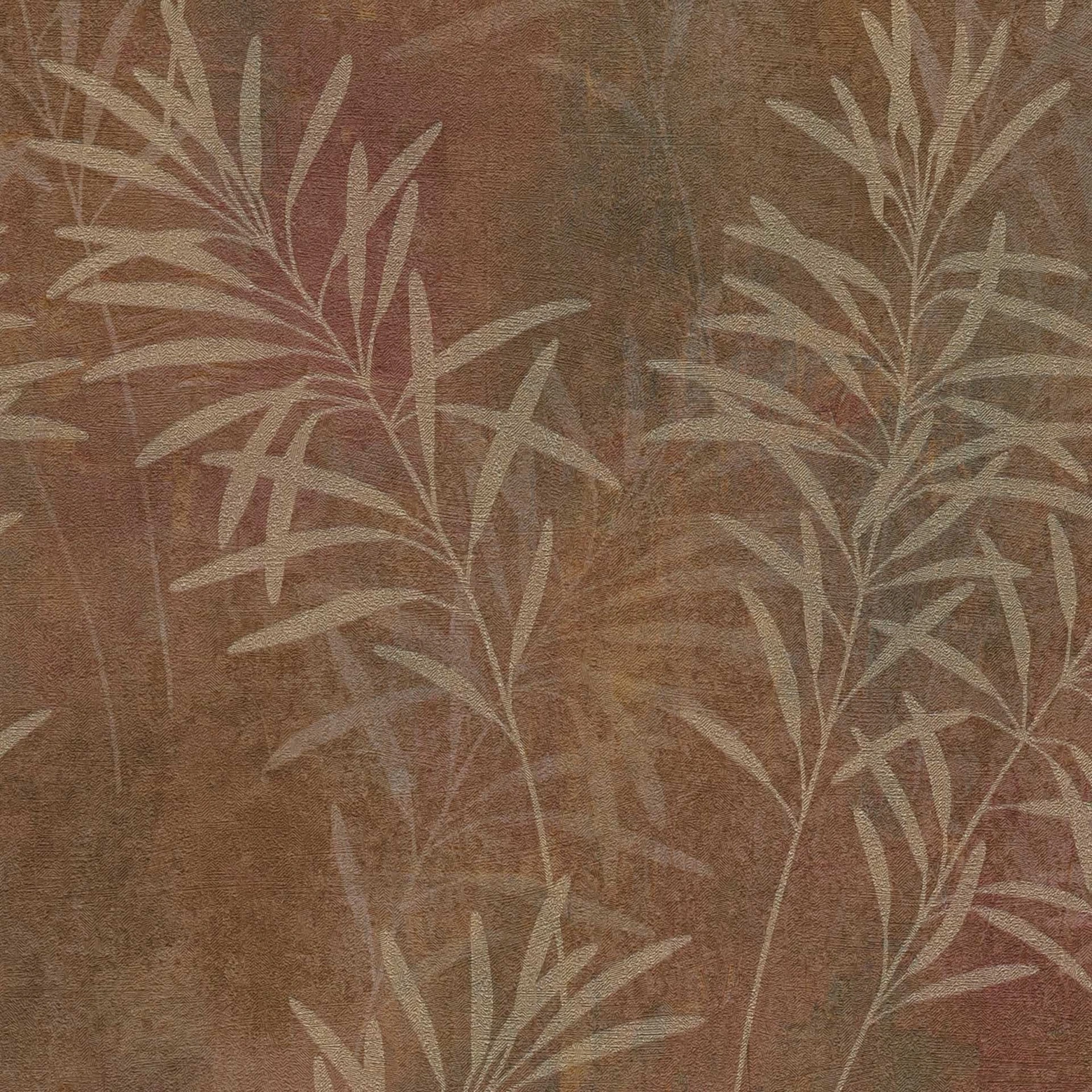 bloemetjes behang bruin beige - natuurlijk behang in landelijke stijl ...