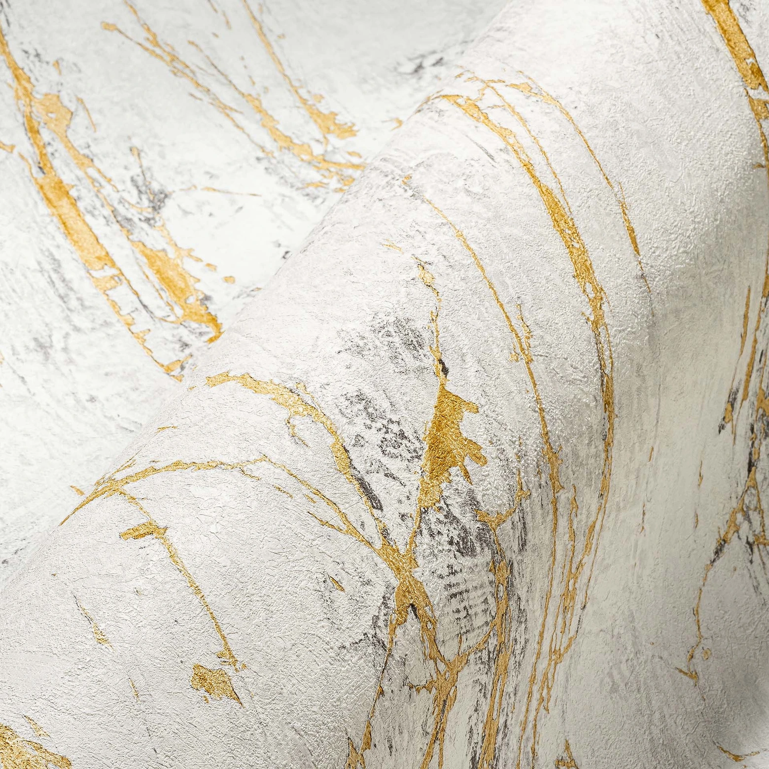 Marmor Tapete Wei Gold