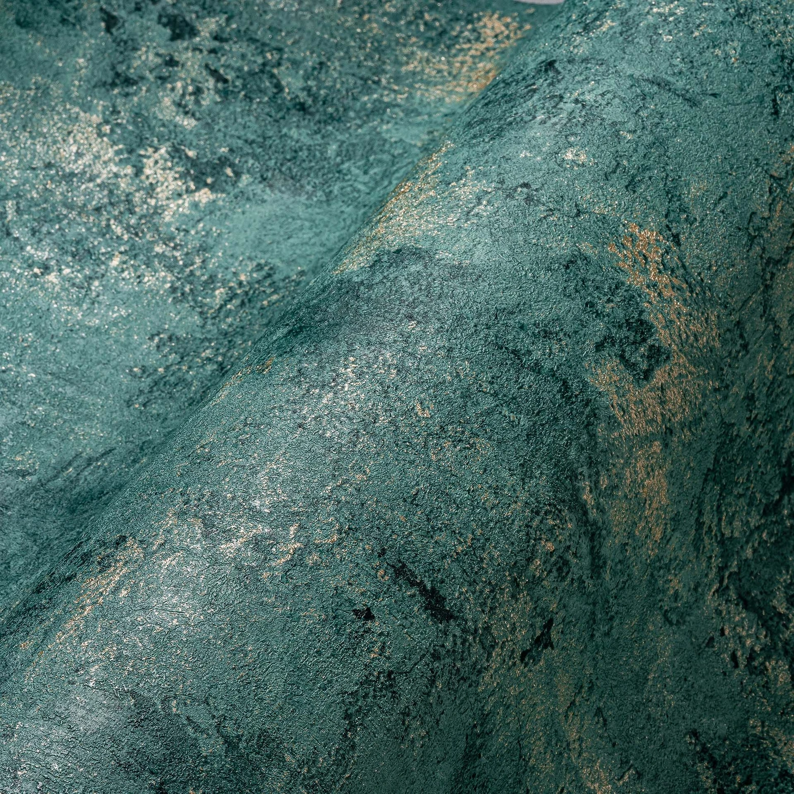 A.S. Création Vliesbehang The BOS - Battle of Style Steen Look Petrol ...