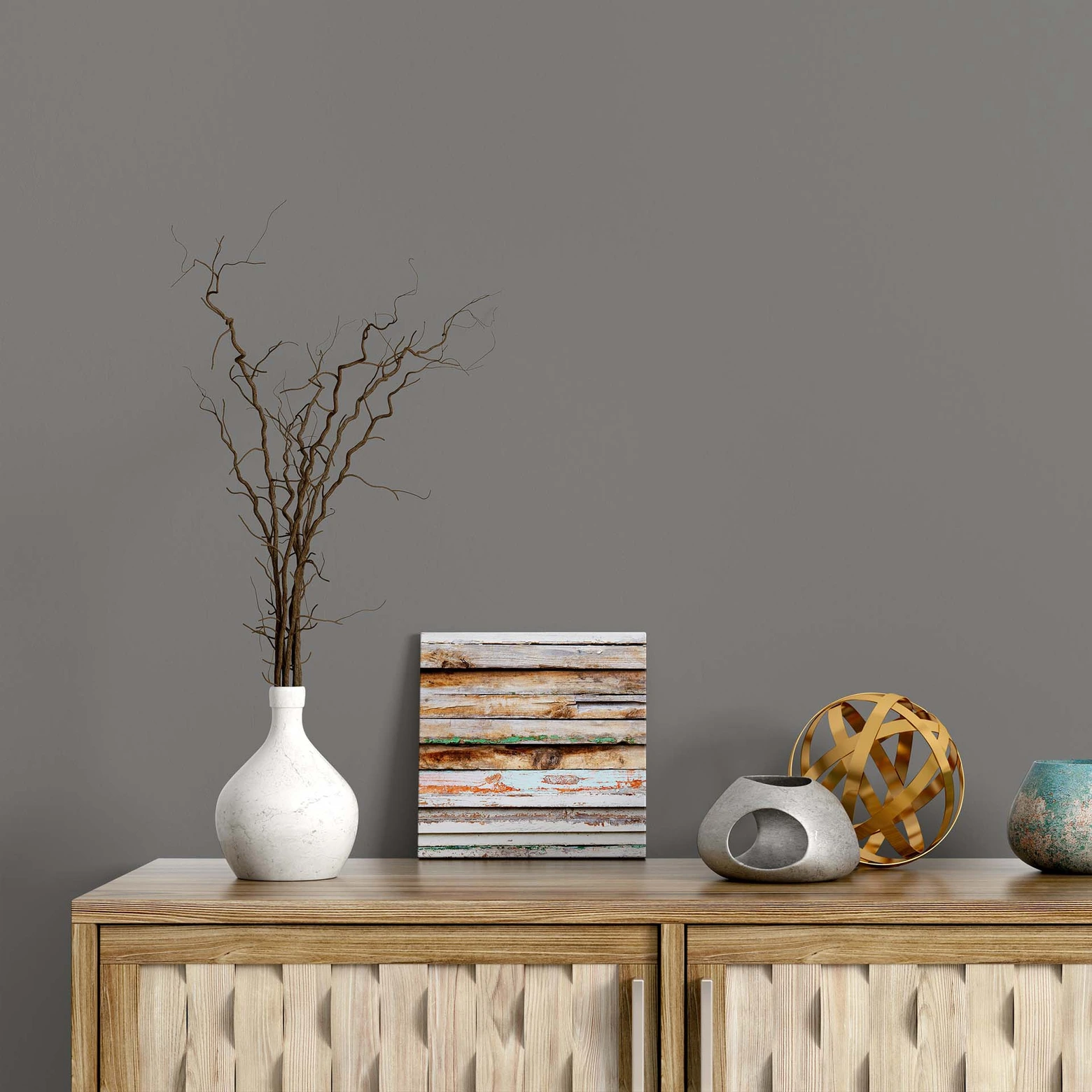 Muurverf grijs zijdemat - THE COLOR KITCHEN Chic Chia | wall-art.nl