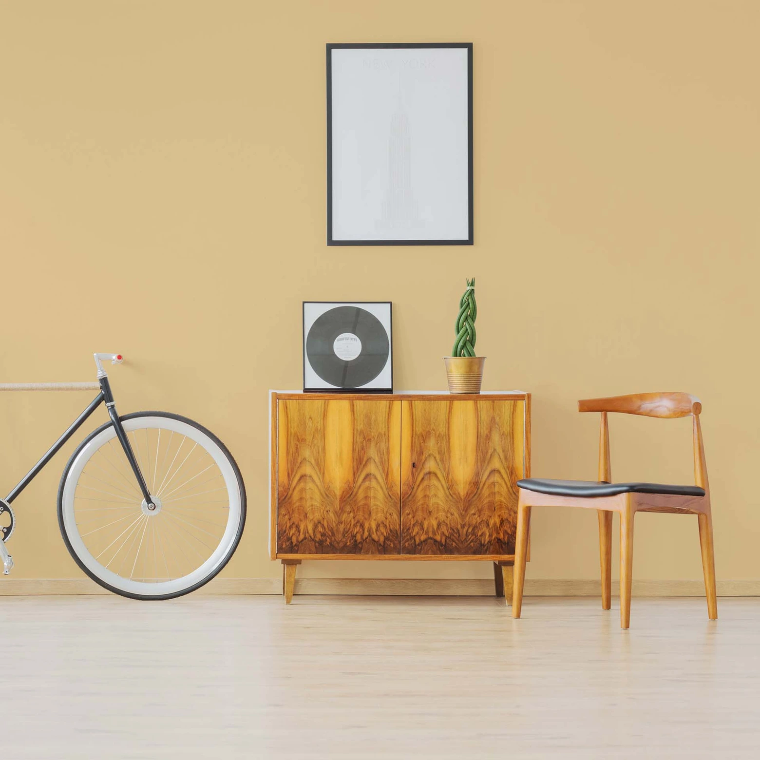 Muurverf geel zijdemat - THE COLOR KITCHEN Gentel Ginger | wall-art.nl