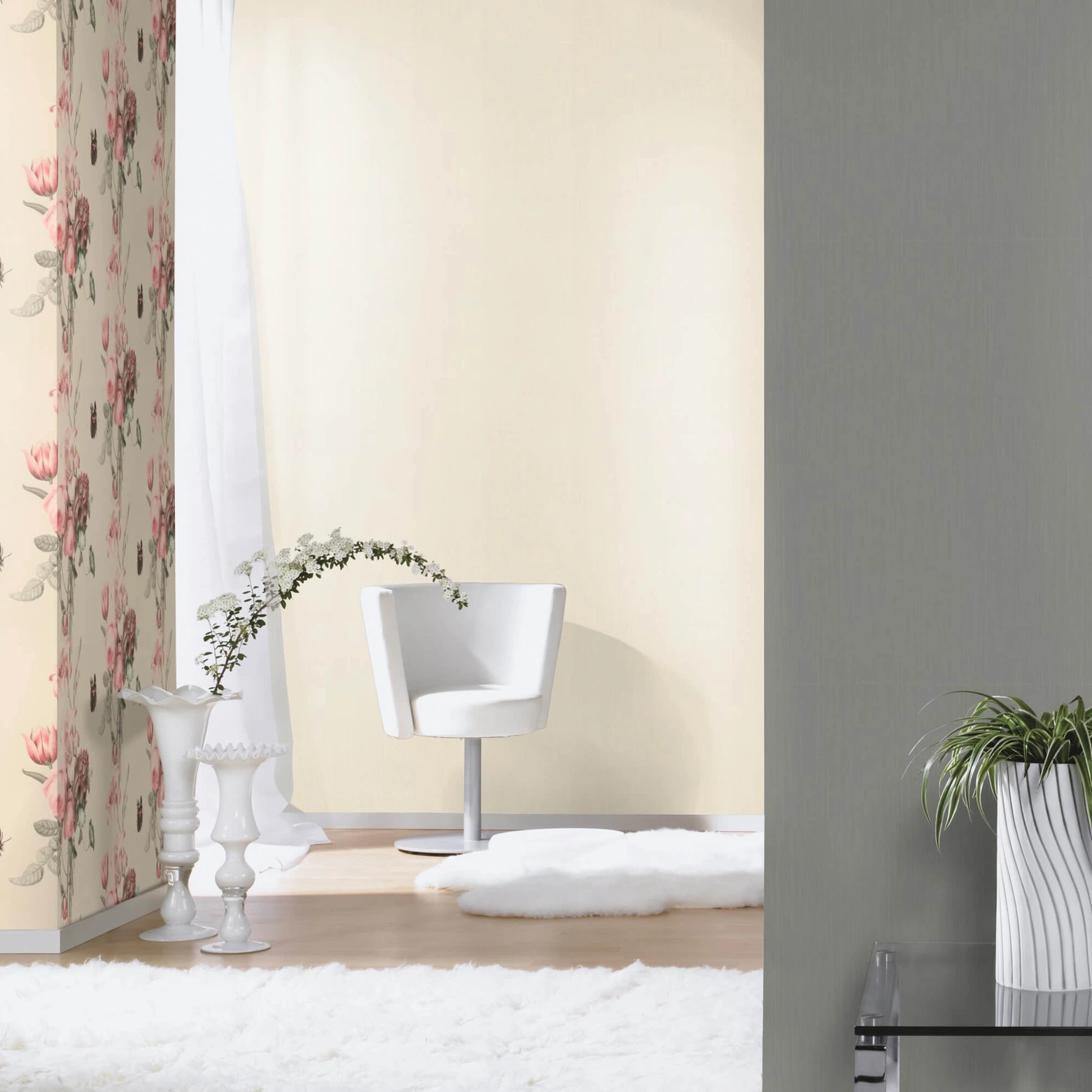 Barbara Home Collection Vliestapete Weiß | wall-art.de