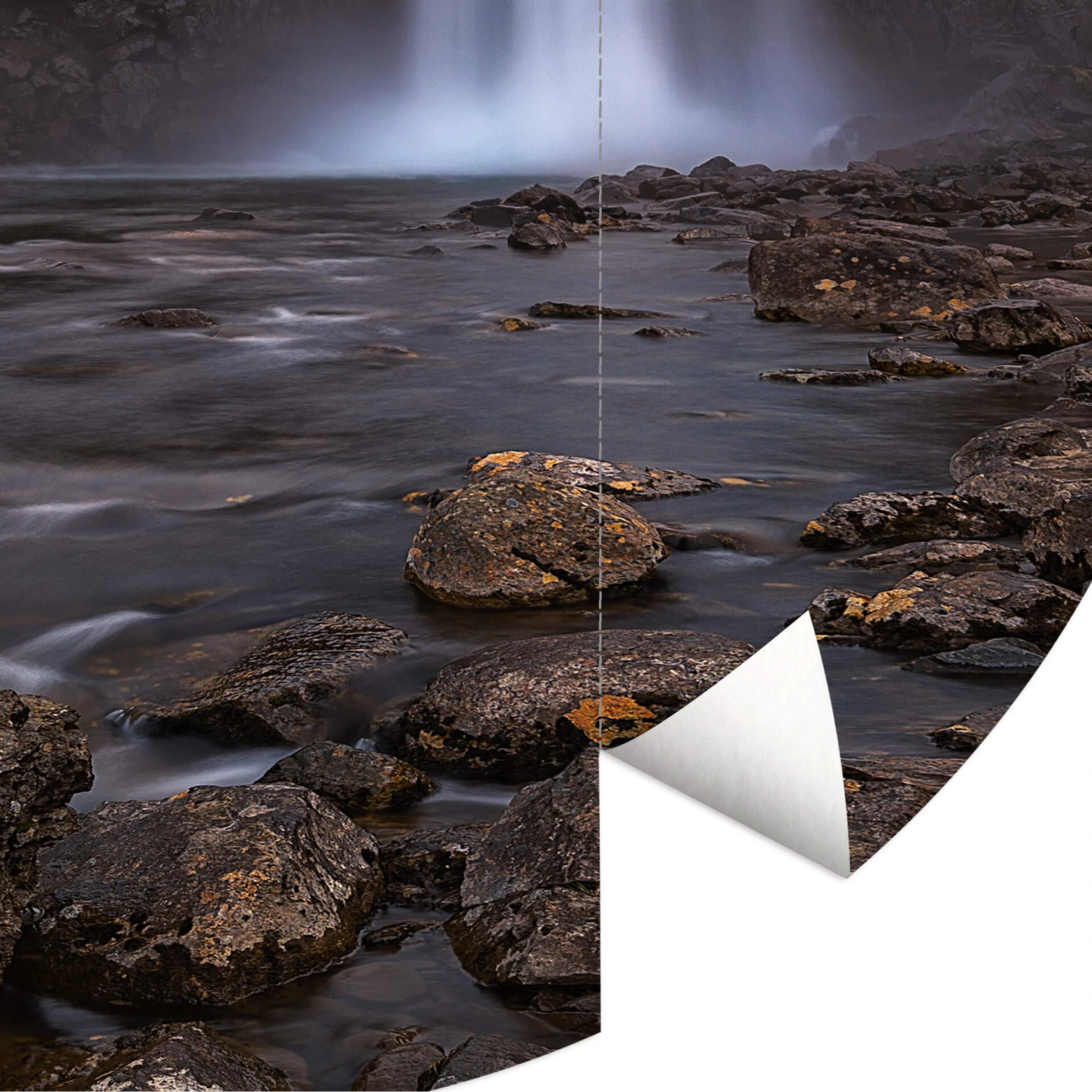 Fototapete Cuadrado - Stream - Rund | wall-art.de