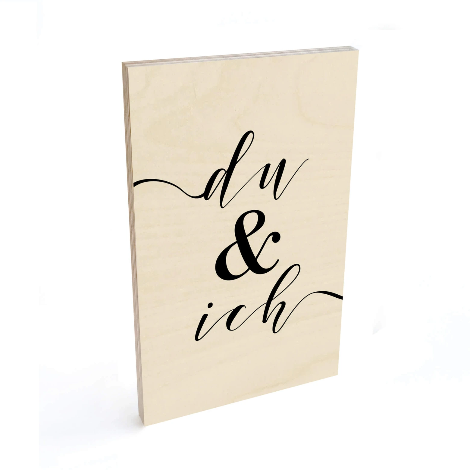 Holzposter Du und ich | wall-art.de