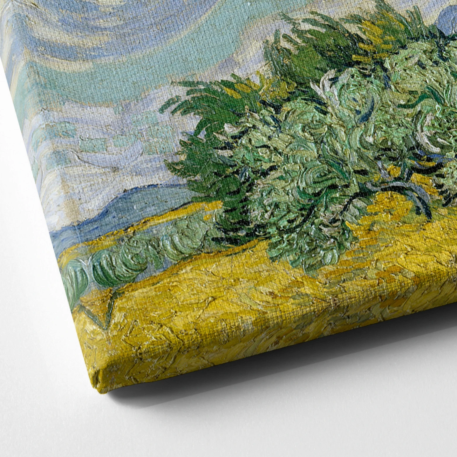 Leinwandbild van Gogh - Weizenfeld mit Zypressen | wall-art.de