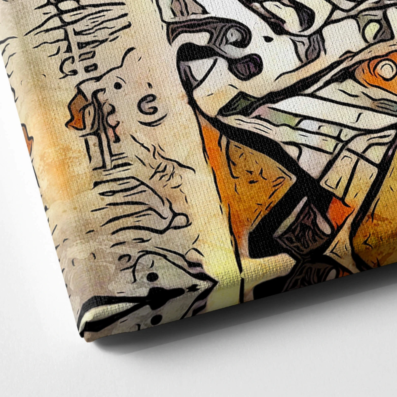 Leinwandbild Zamart - Kandinsky trifft Warnemünde - Quadratisch | wall-art.de