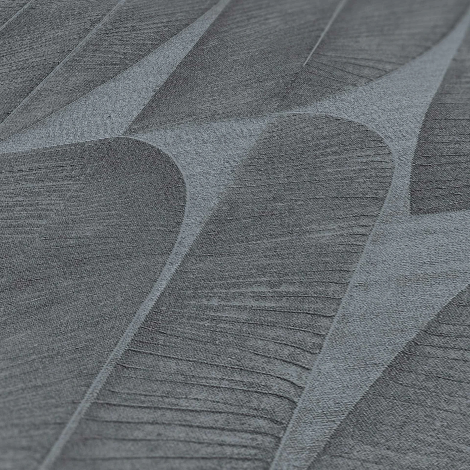 Anthracite wallpaper with leaf pattern - non-woven wallpaper for a ...