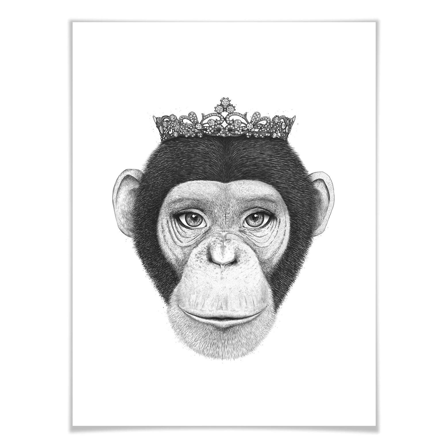 Poster Korenkova - The Queen Monkey | wall-art.de