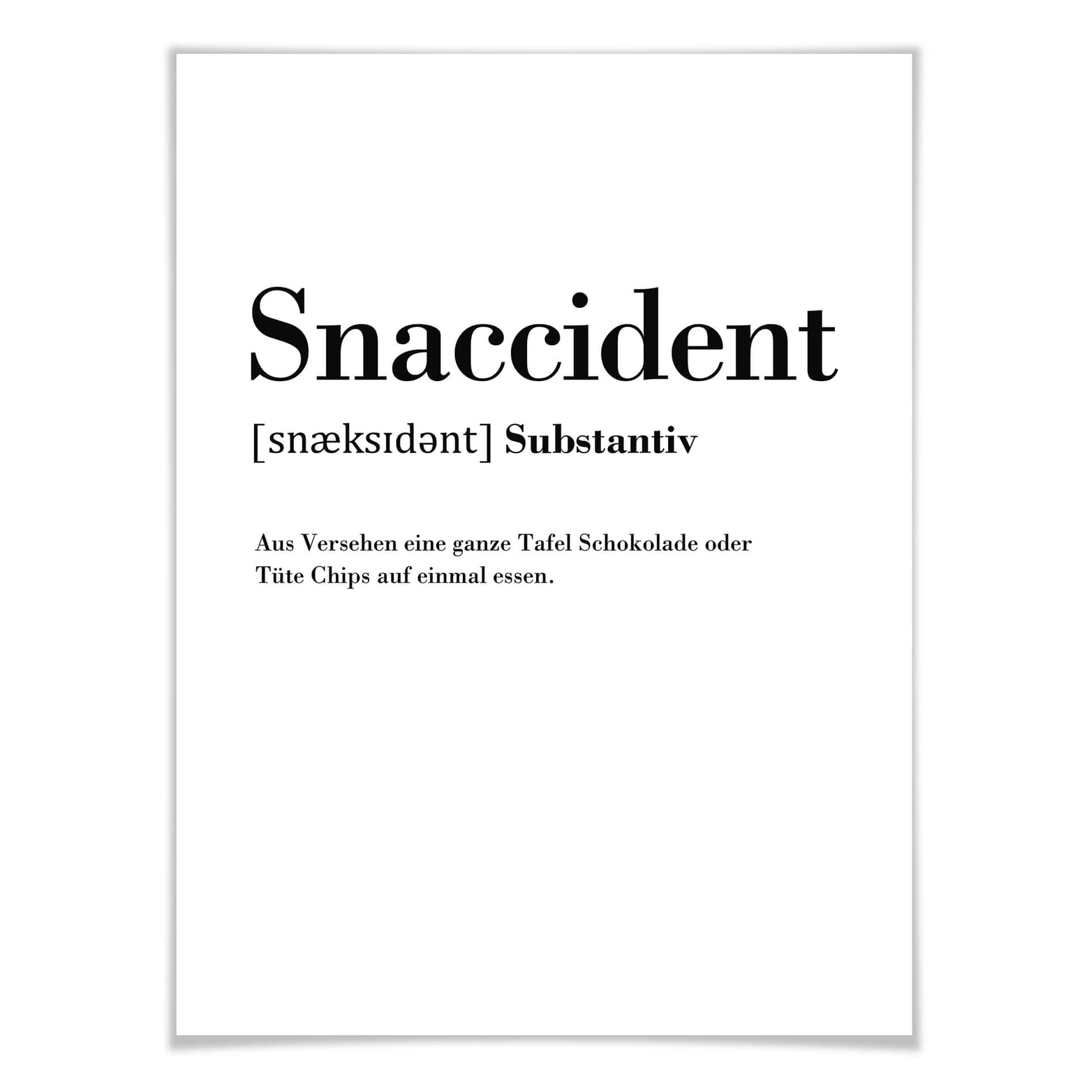 Poster Grammatik - Snaccident | wall-art.de