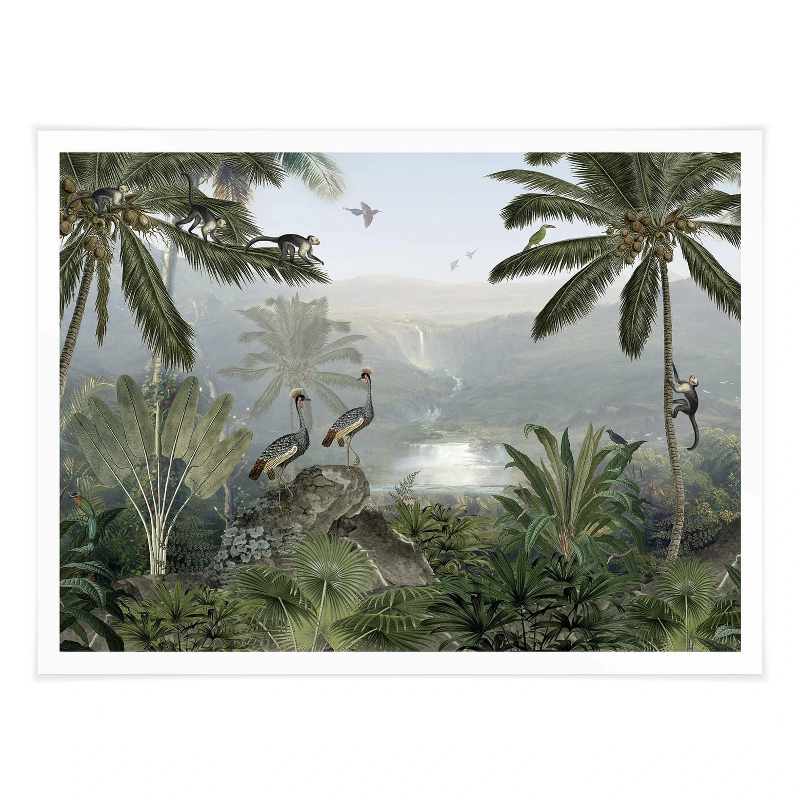 Poster Sir Edward - Monkeys | wall-art.nl