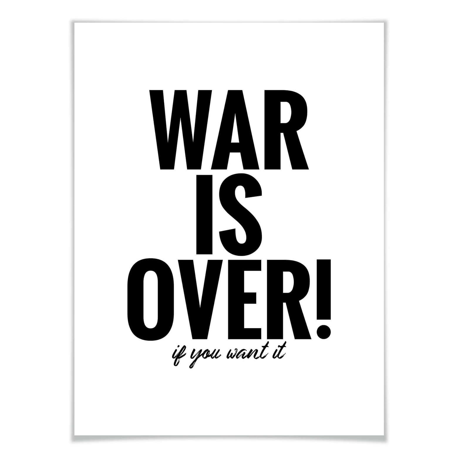 Poster - War is over | wall-art.de