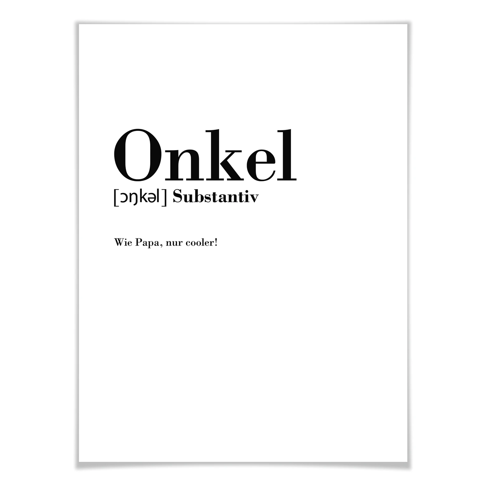 Poster Grammatik - Onkel | wall-art.de