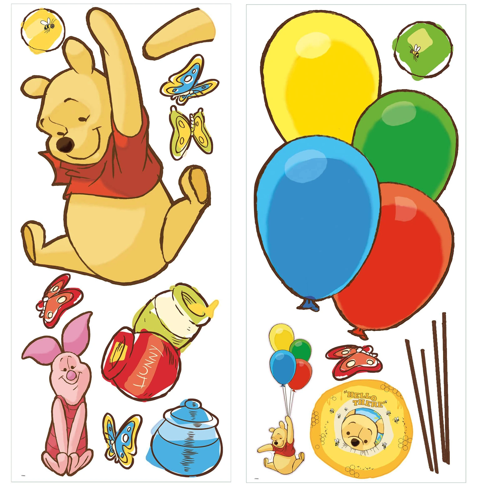 Wandsticker Disney Winnie Puuh und Ferkelchen - Maxi Sticker | wall-art.de