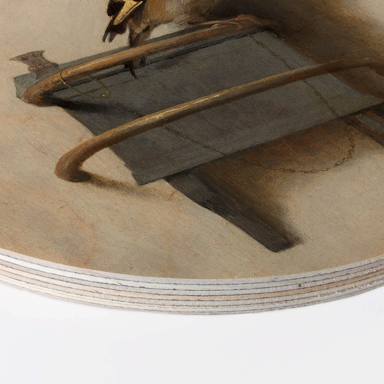 Holzbild Fabritius - Der Distelfink - Rund | wall-art.de