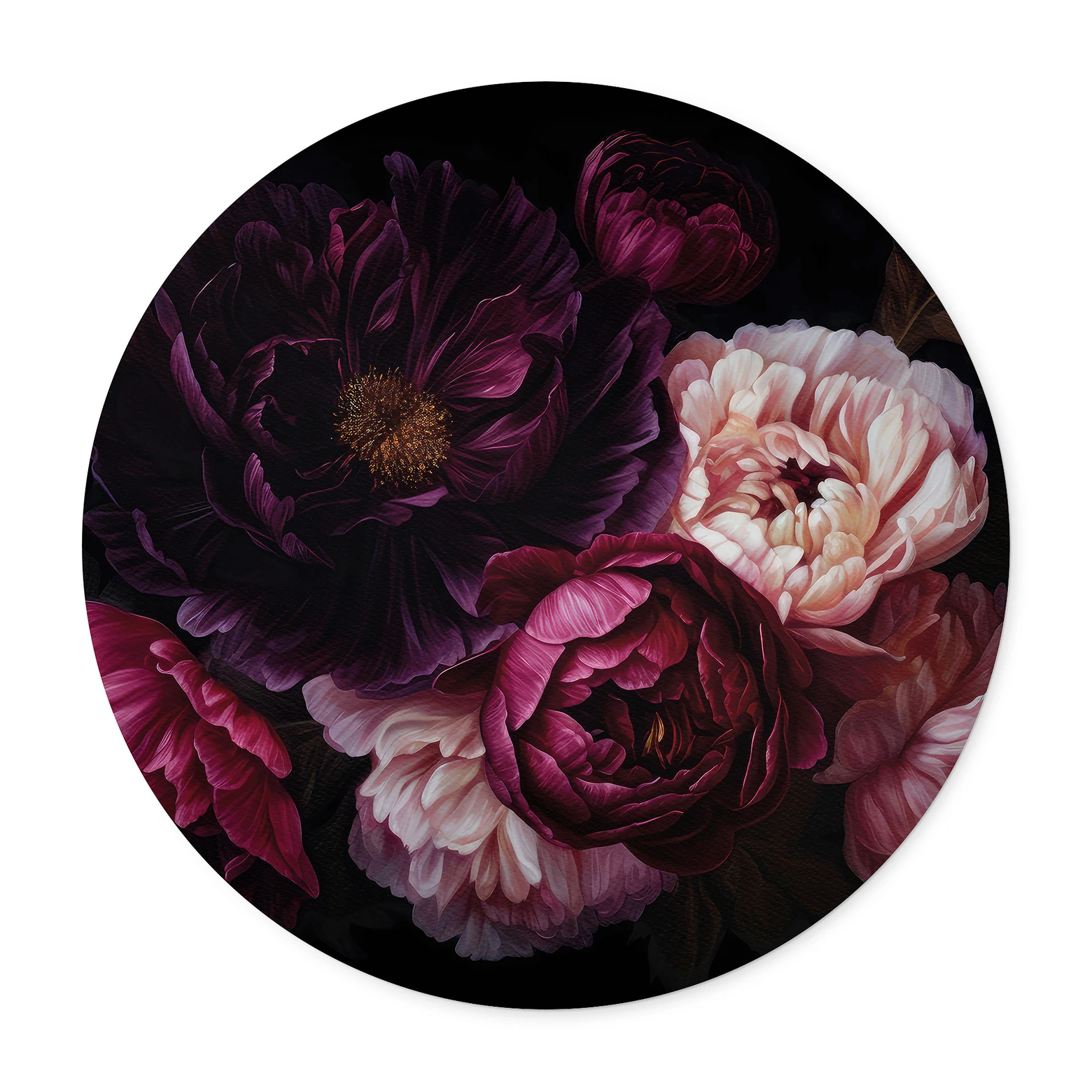 Poster Bouquet de fleurs avec pivoines - UN Designs | wall-art.fr
