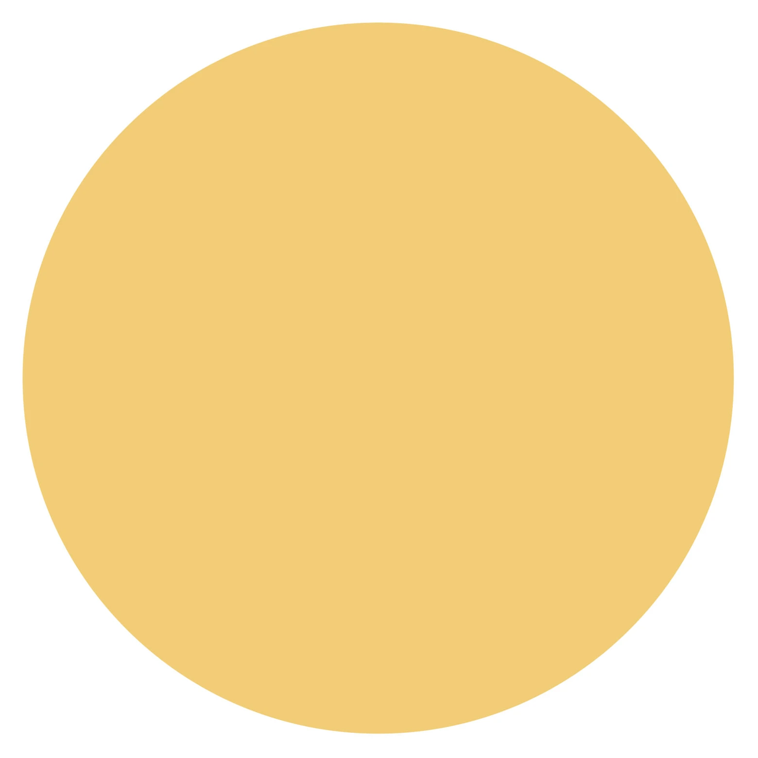 Muursticker Cirkel - Geel | wall-art.nl