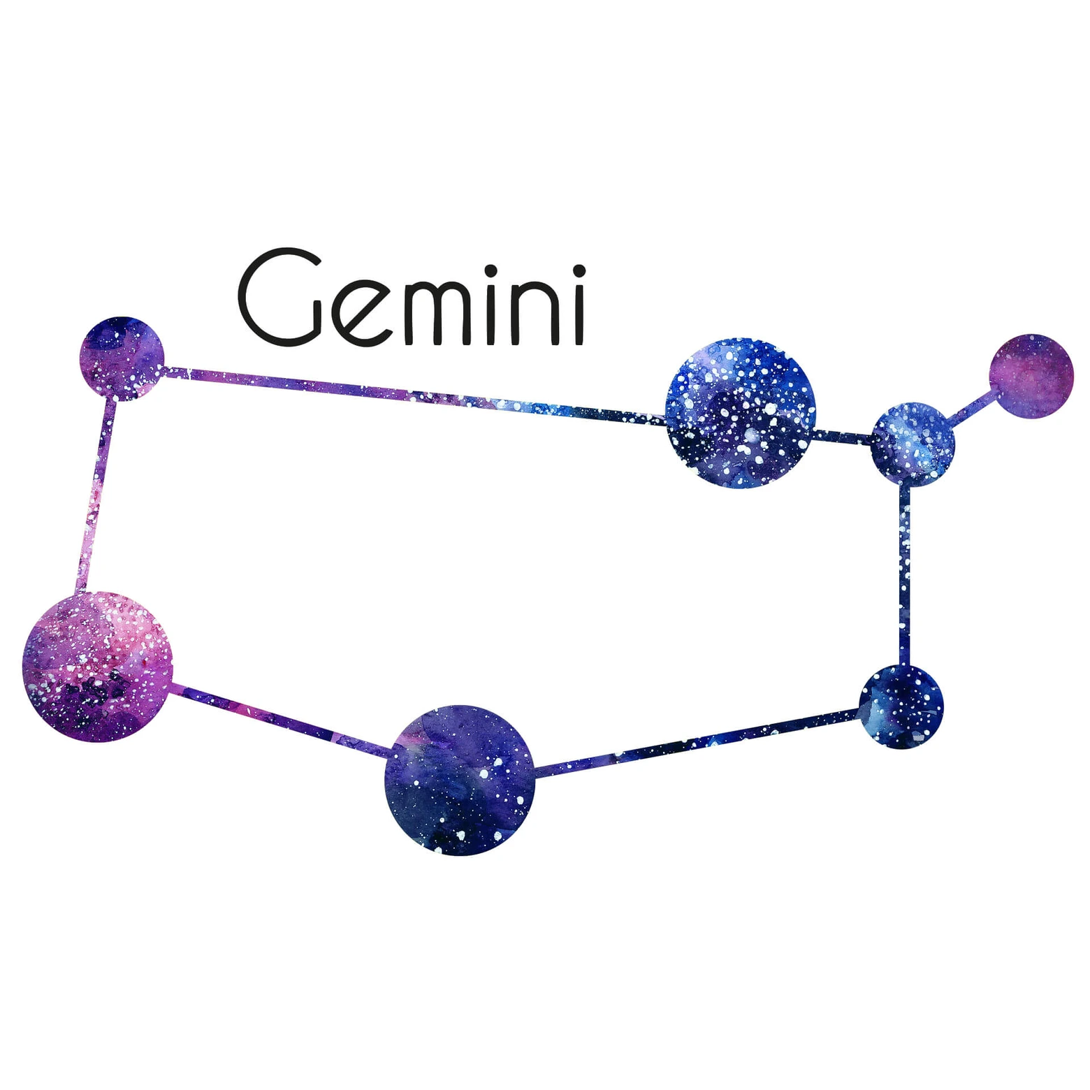 Wandtattoo Sternenbild Gemini - Zwillinge | wall-art.de