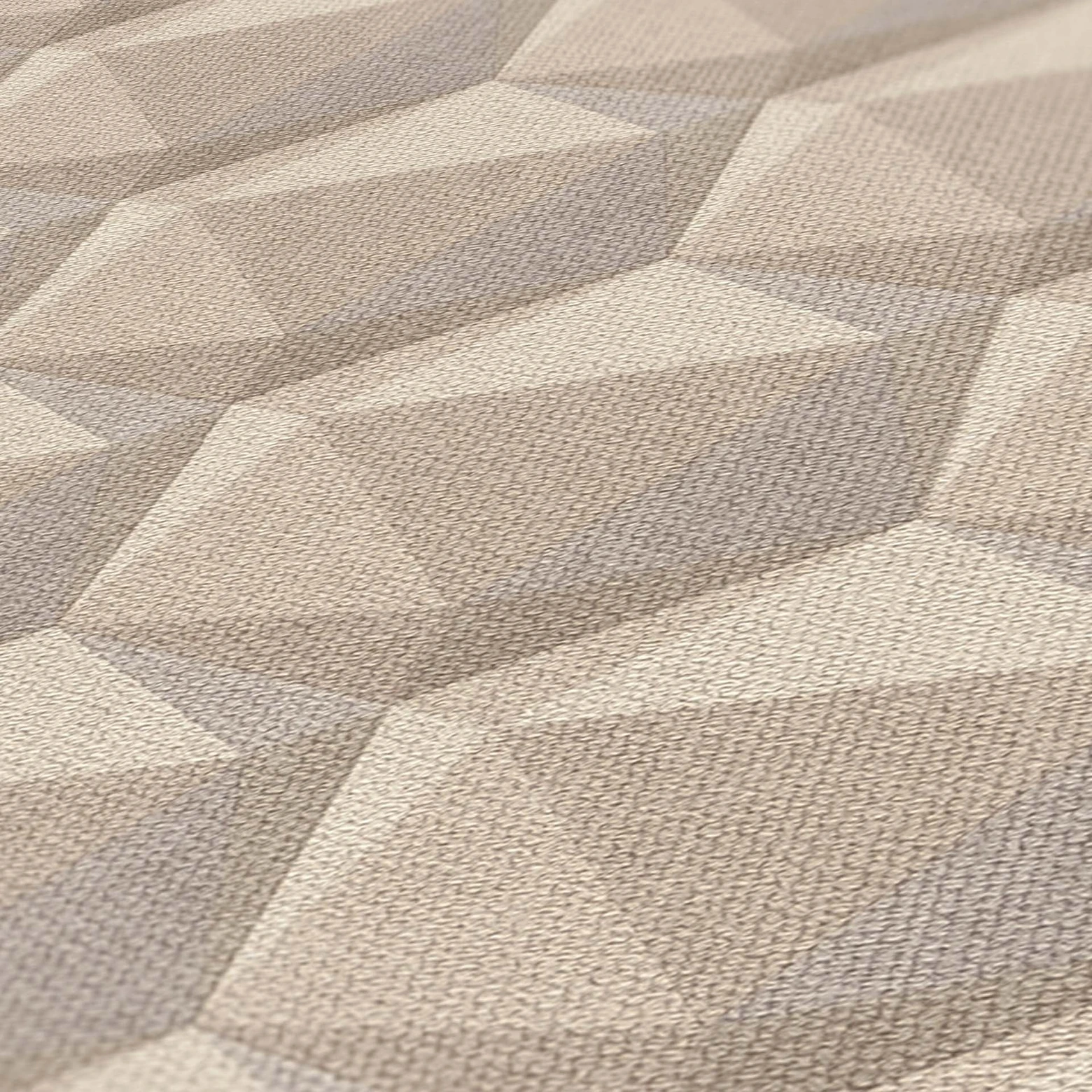 Tapete 3d Design Beige - Moderne Wohnzimmer Vliestapete | wall-art.de