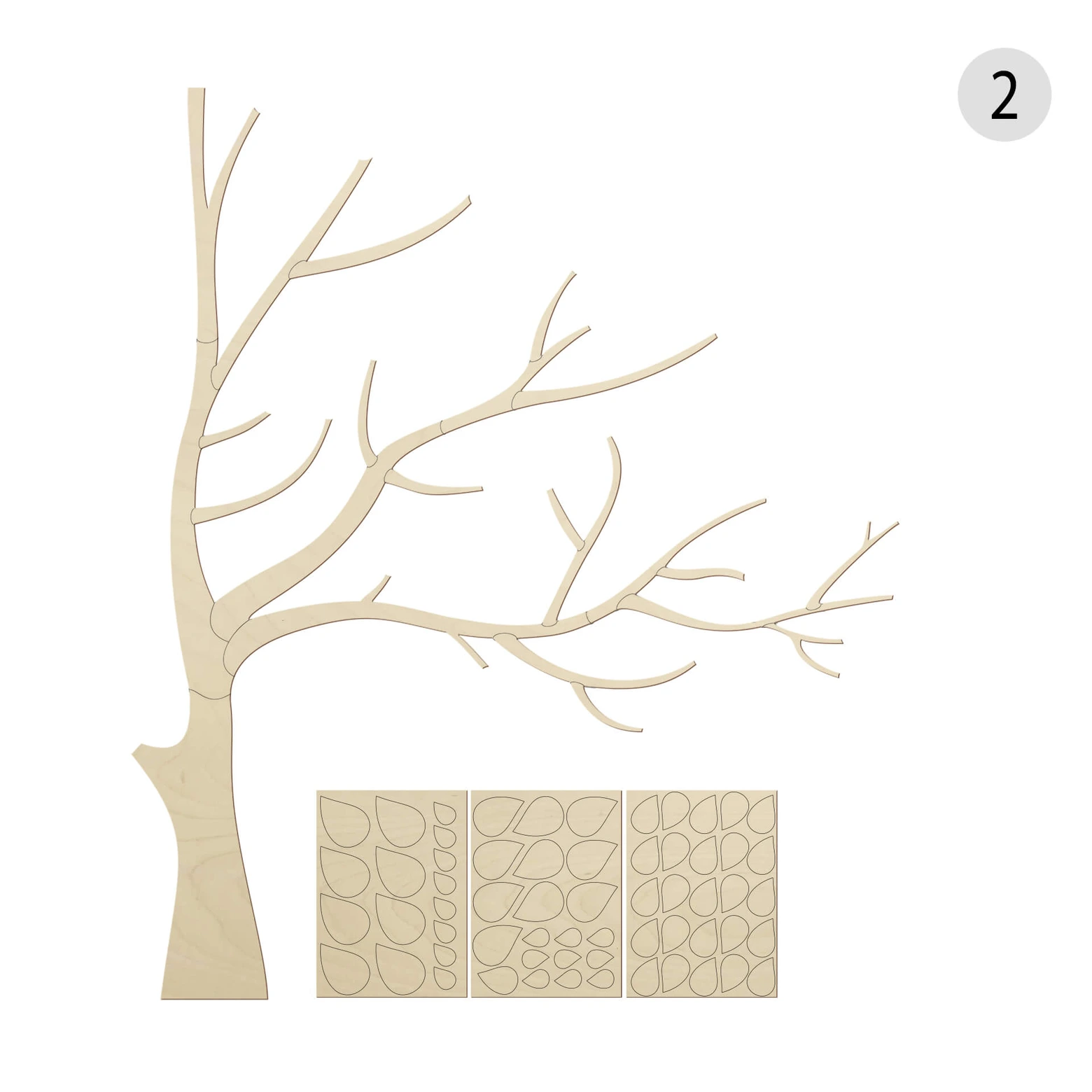 Boom van hout - populierenhout | wall-art.nl