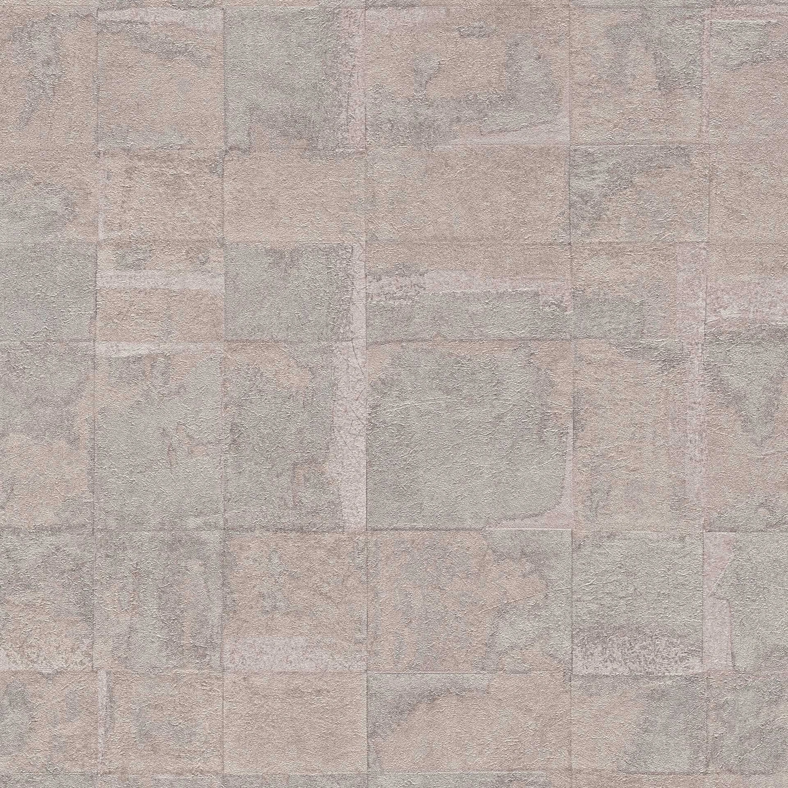 Stone effect wallpaper with light grey gloss - modern concrete look ...