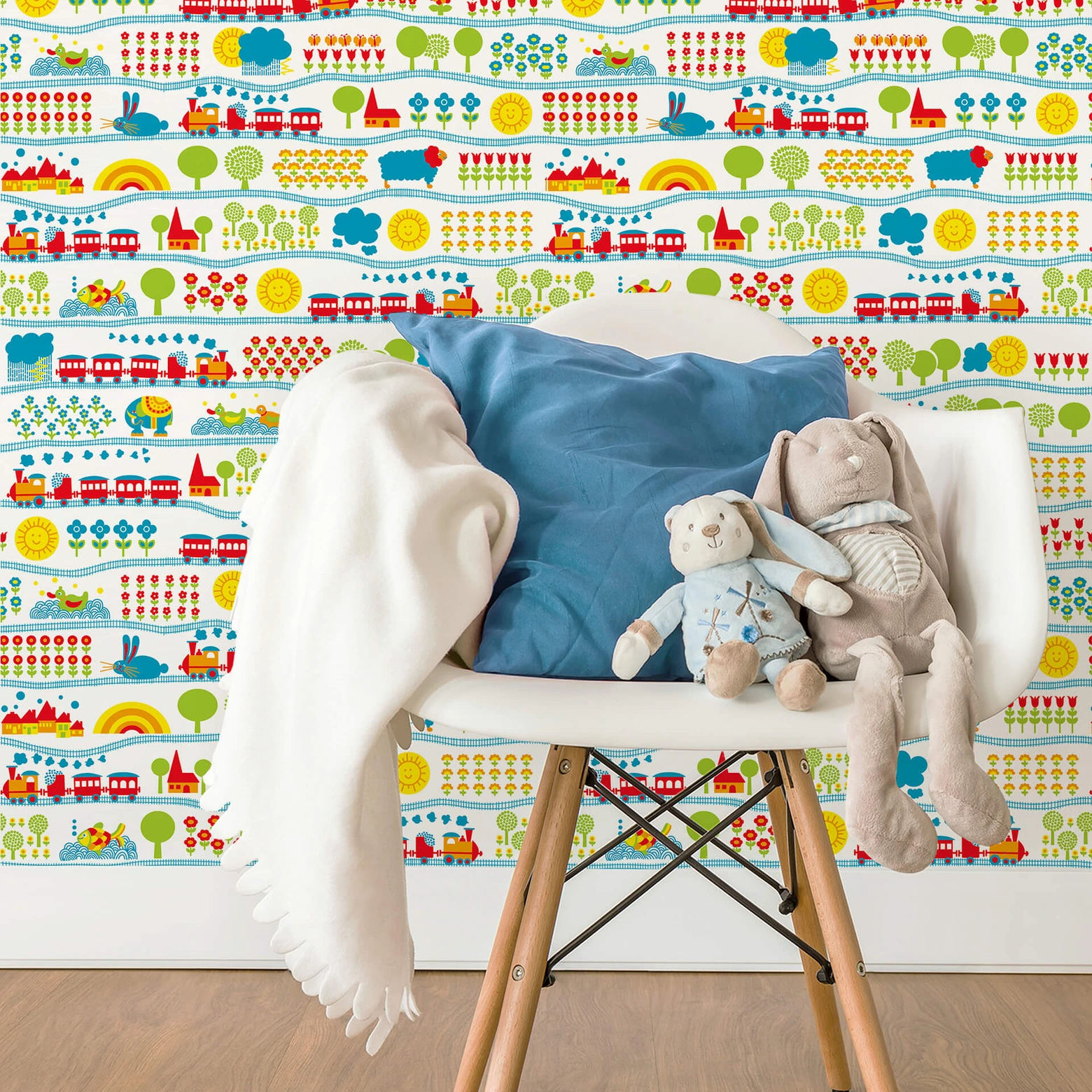 Mustertapete byGraziela - Eisenbahn | wall-art.de