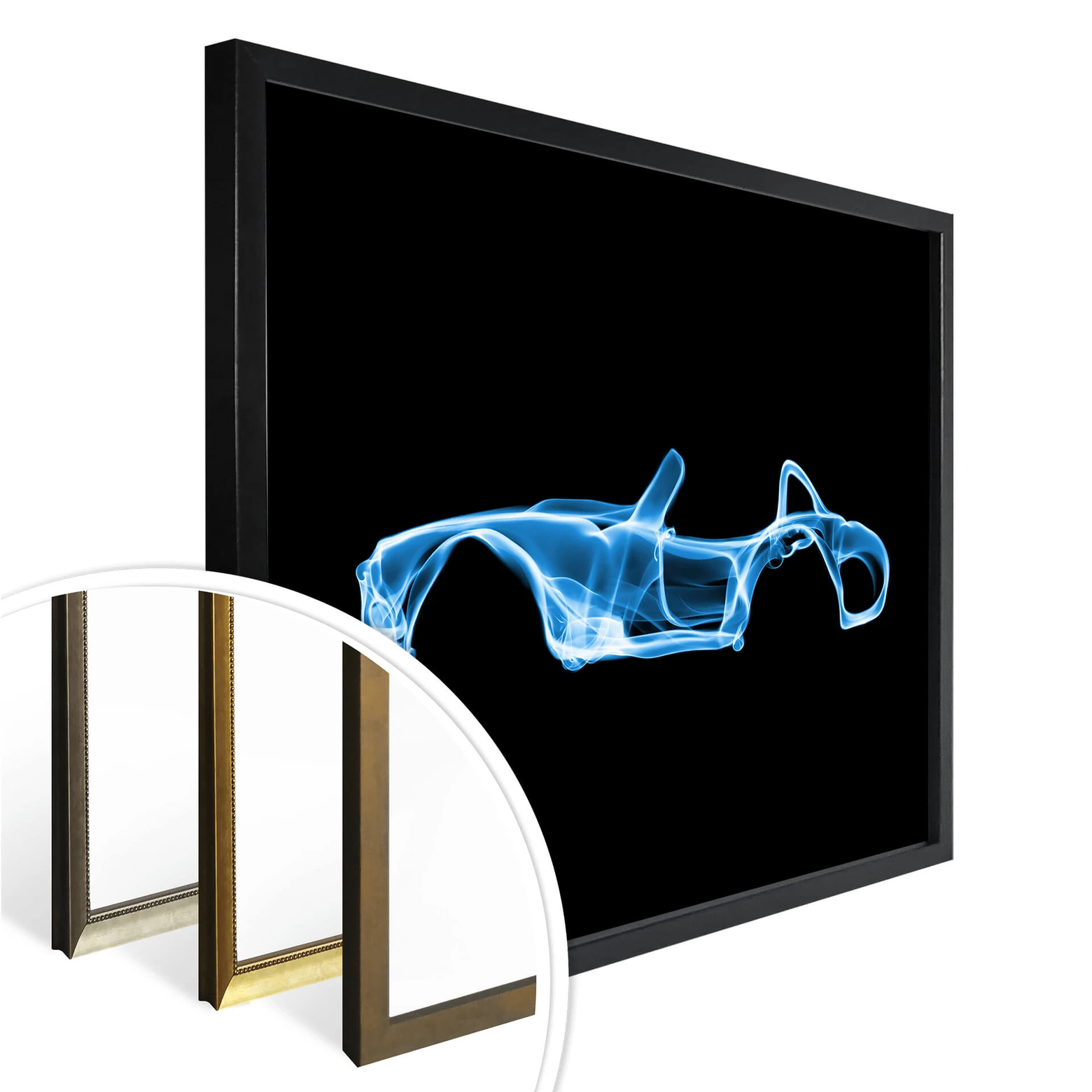 Poster Mielu - Blue car | wall-art.de