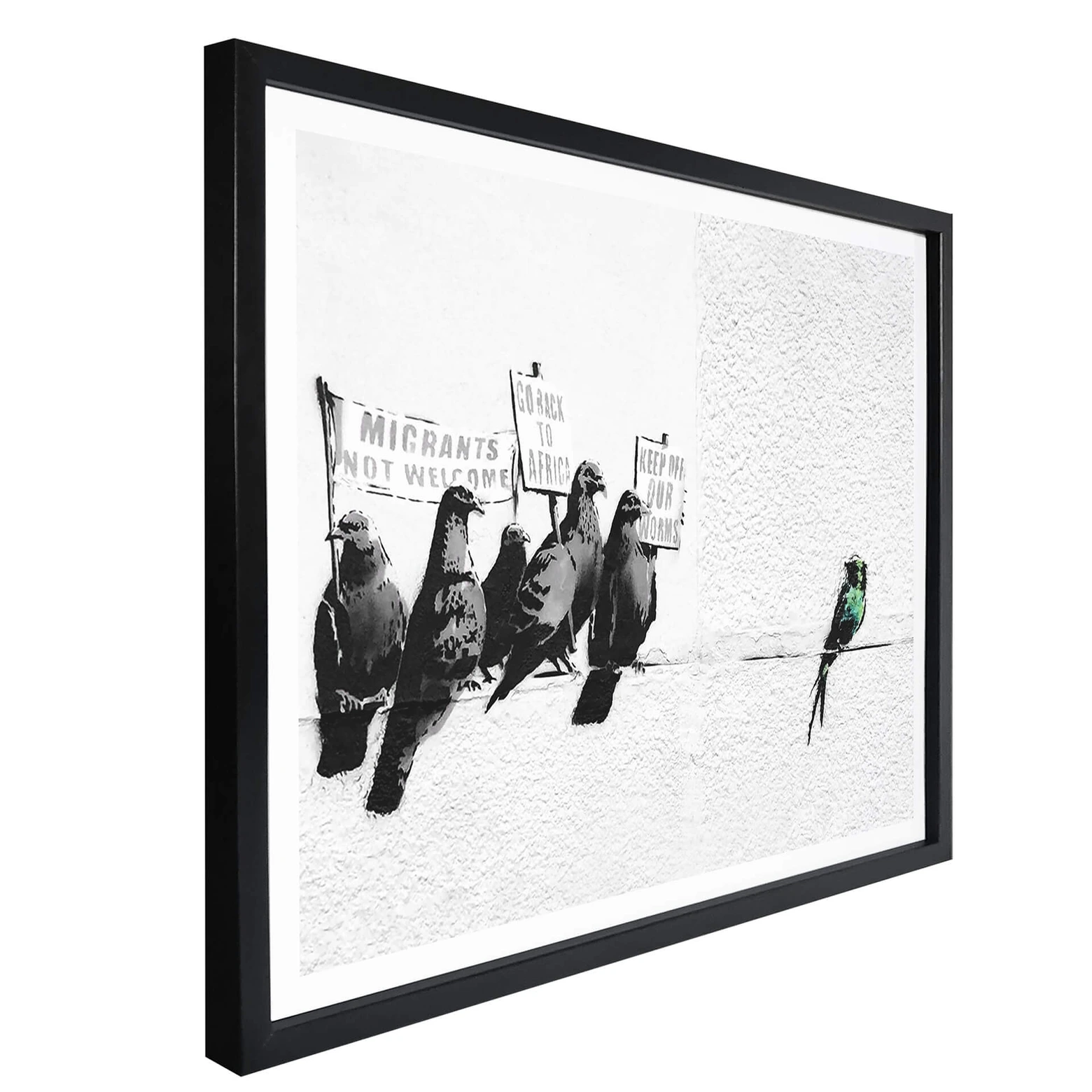 Poster Banksy - Protesting Birds | wall-art.de