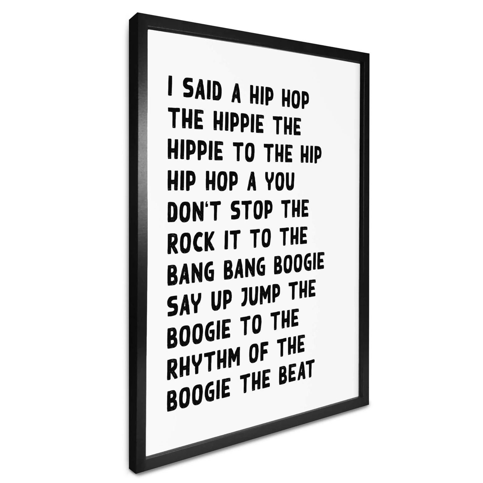 Poster Songtext I said a hip hop | wall-art.de