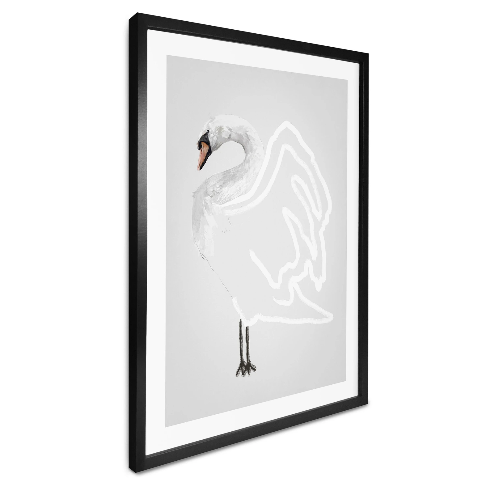 Poster Schwan Illustration - Roberg | wall-art.de