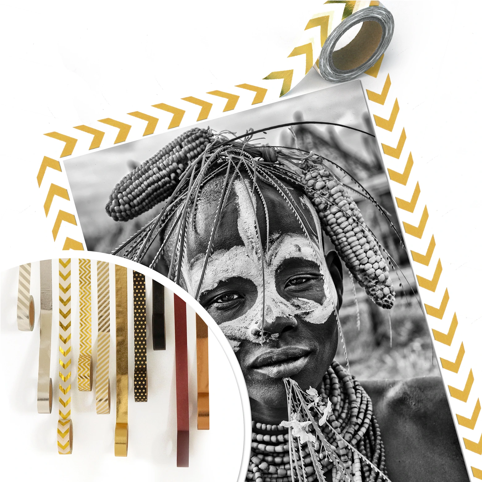 Poster Kuesta - Porträt eines äthiopischen Stammes | wall-art.de