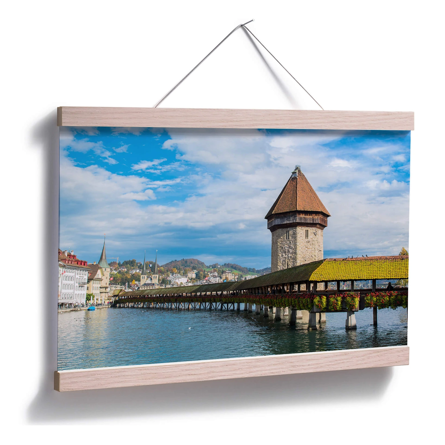 Poster Holzbrücke in Luzern | wall-art.de