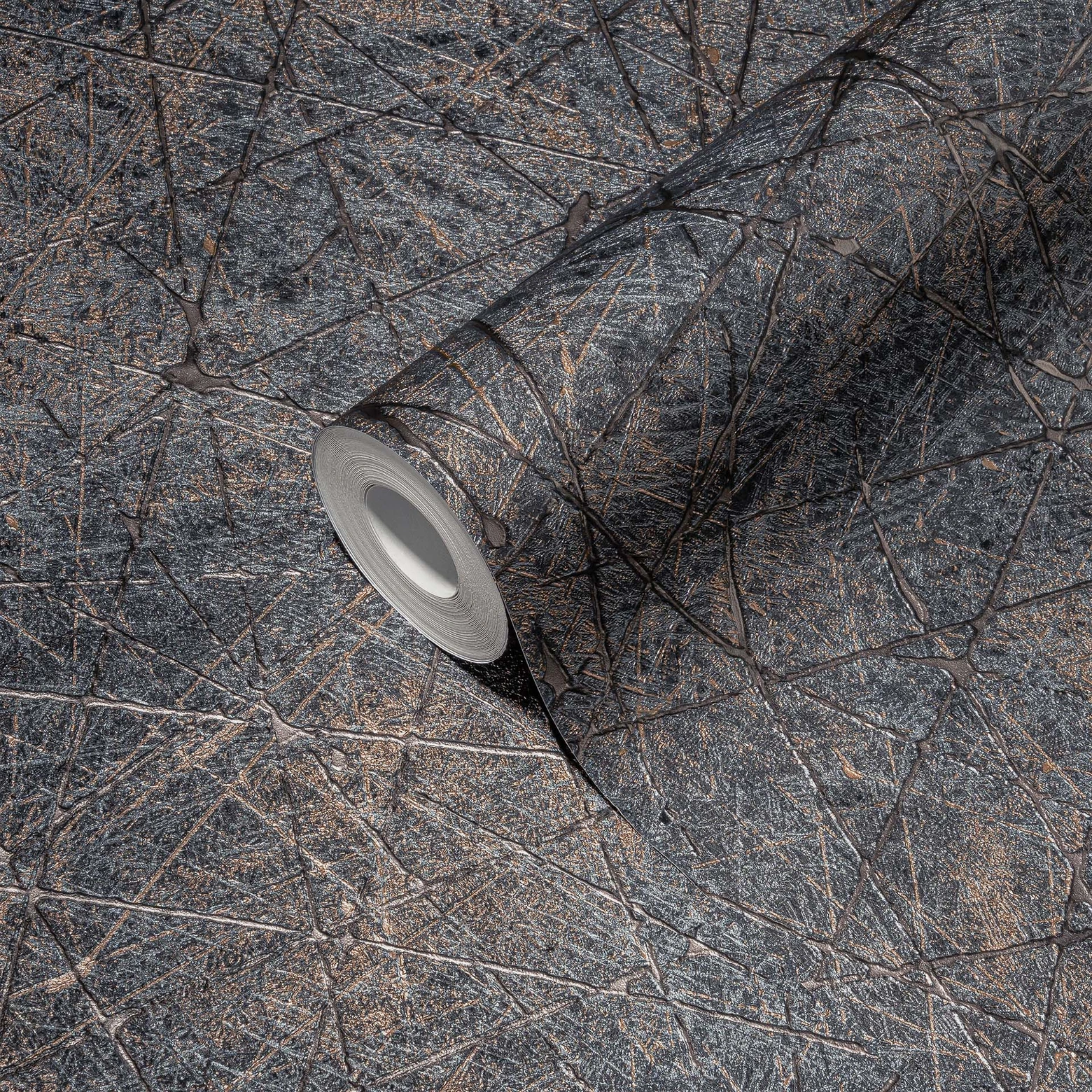 Vliesbehang koper design vliesbehang vintage gipslook zwart voor ...